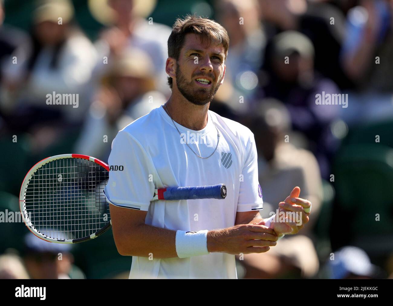 Cameron Norrie celebrates victory over Pablo Andujar on day one of the ...