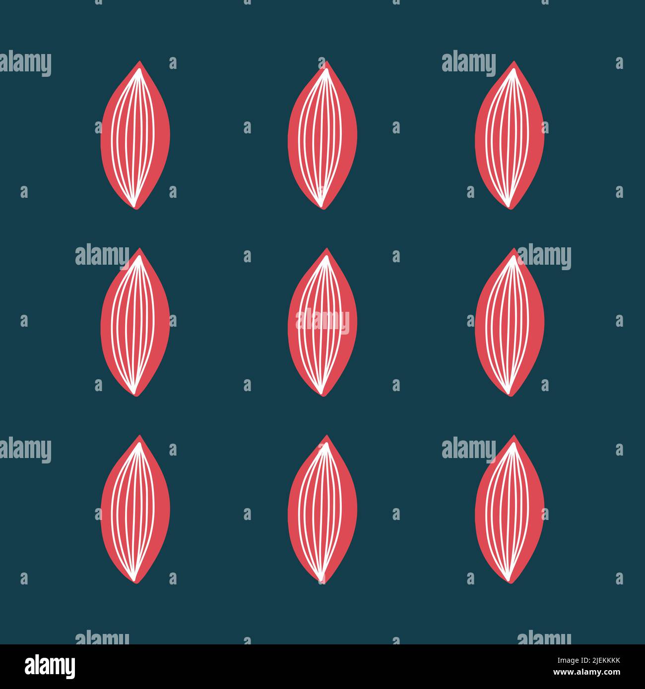 Fall leaf vector illustration. Seamless pattern. Hand drawn colorful ...