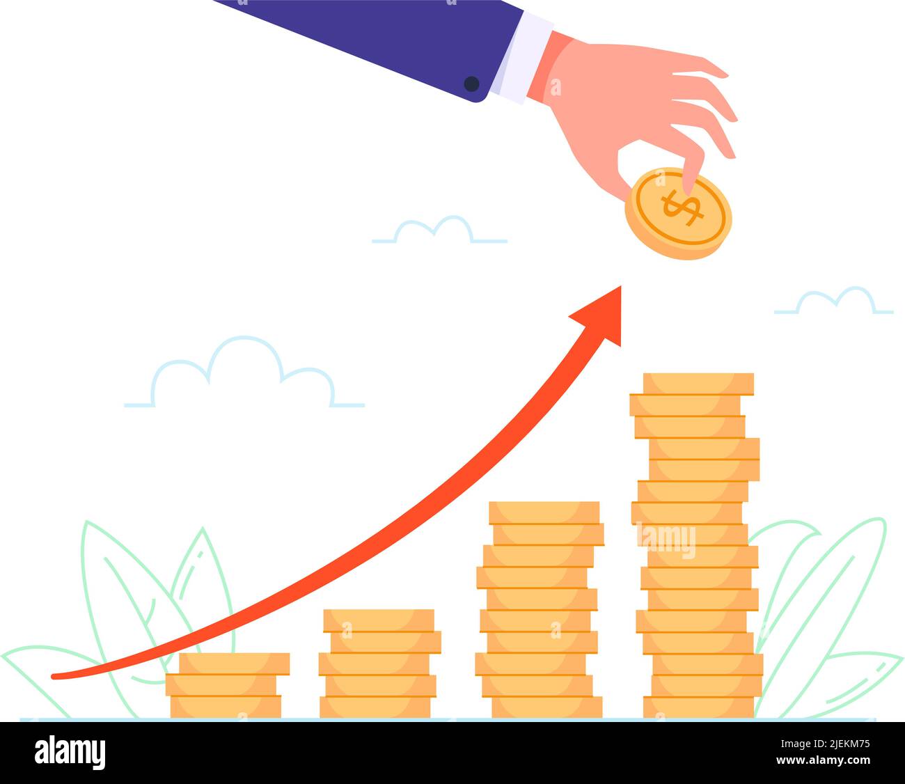 Economy graph arm Stock Vector Images - Alamy