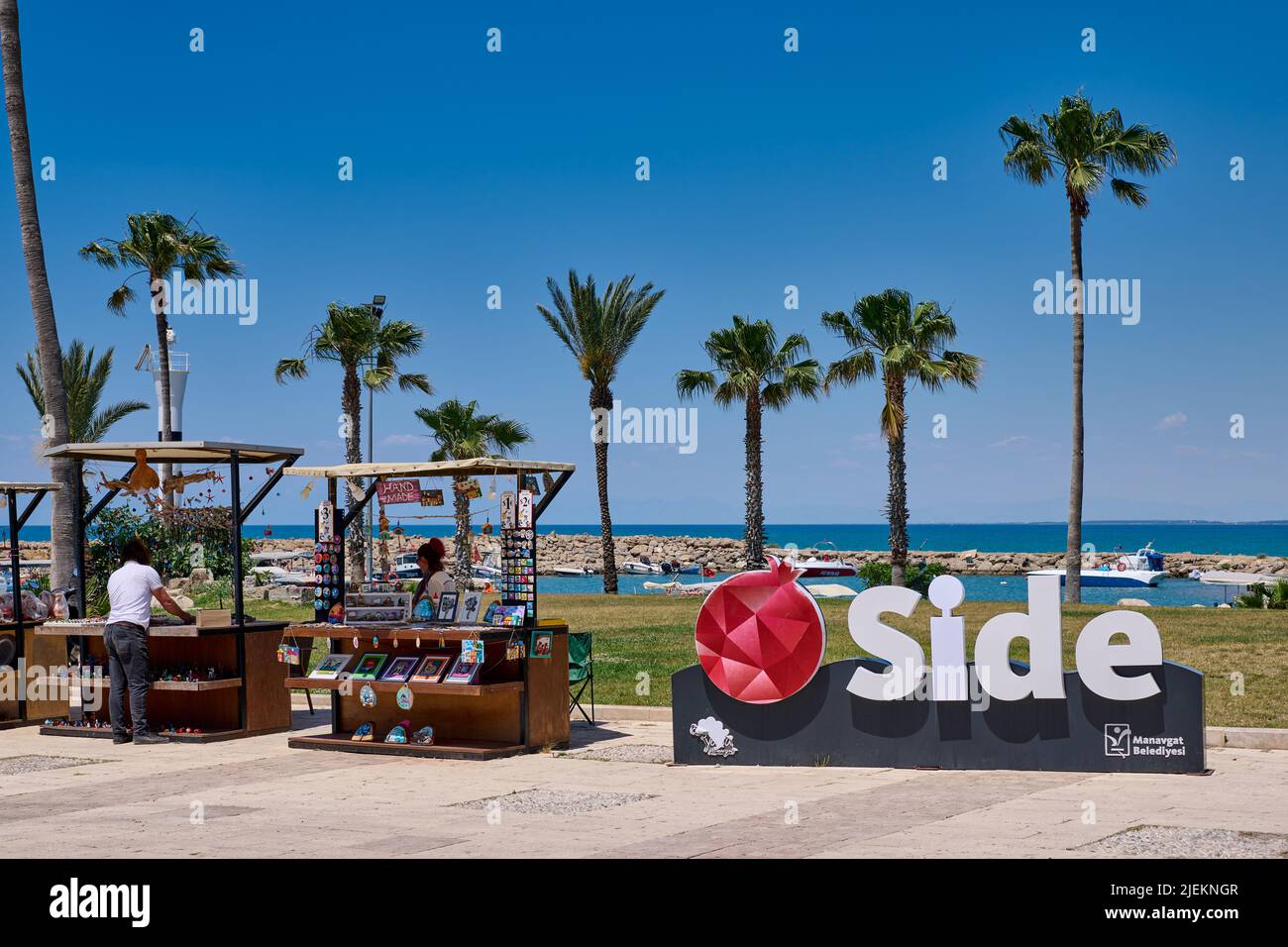 sign of Old town of Side, Antalya, Turkey Stock Photo - Alamy