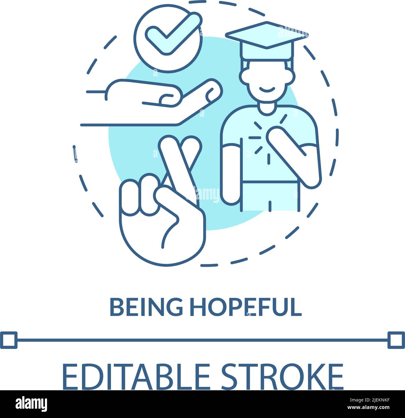 Being hopeful turquoise concept icon Stock Vector Image & Art - Alamy