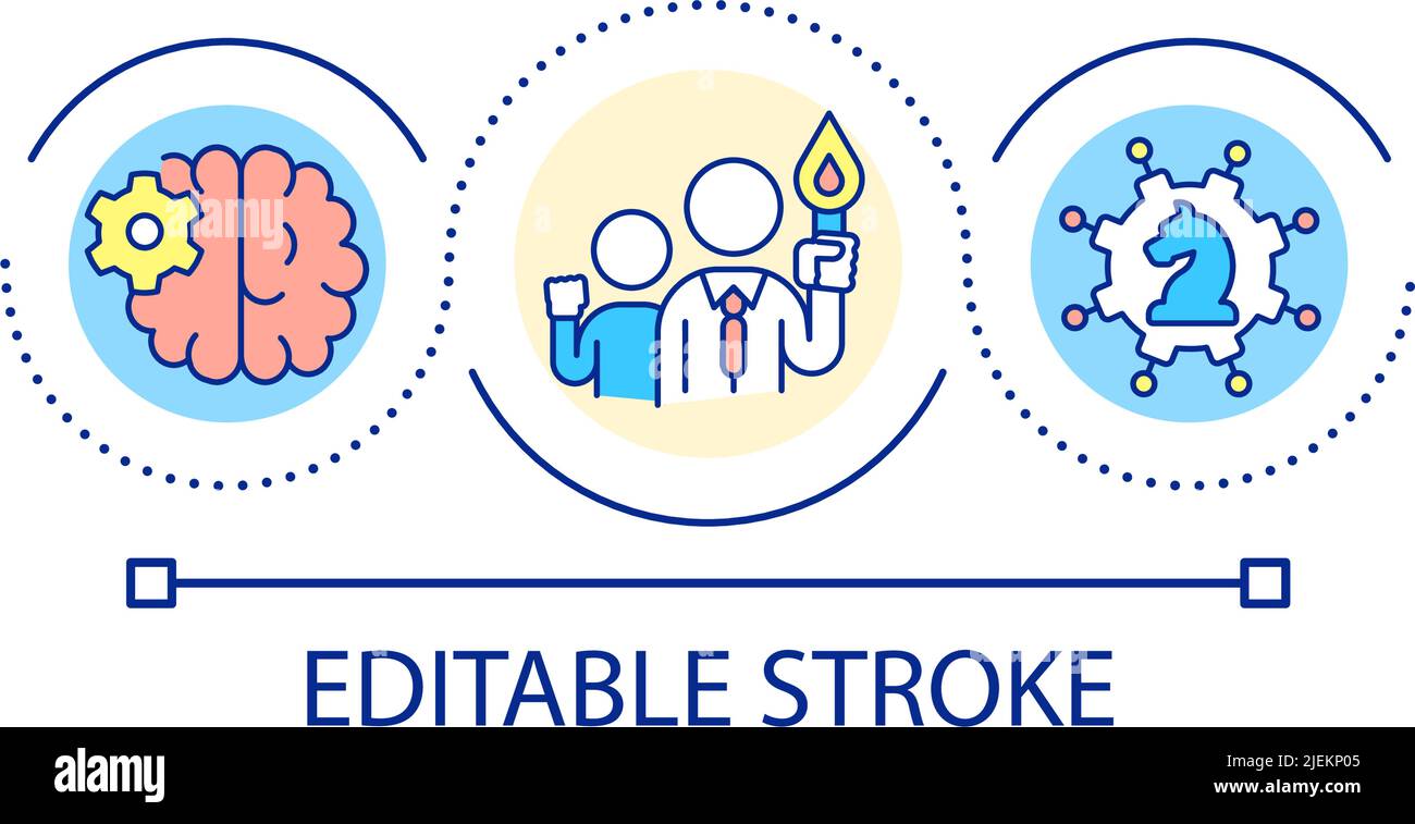 Leader mindset loop concept icon Stock Vector Image & Art - Alamy