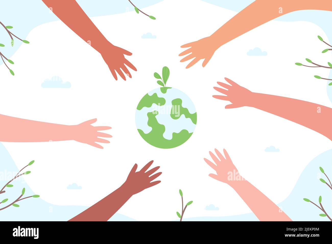 Children hands save earth. Sustainability world environment, childish ...