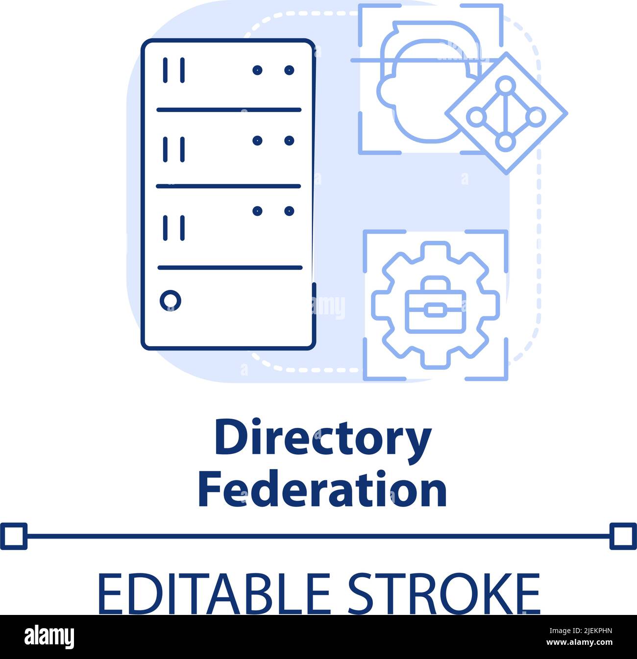 Directory federation light blue concept icon Stock Vector Image & Art ...