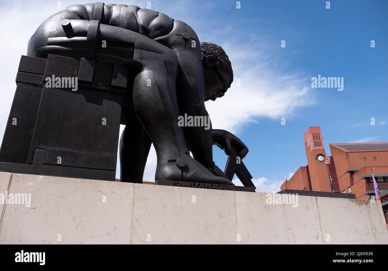 Statue at the British library in London,UK Stock Photo - Alamy