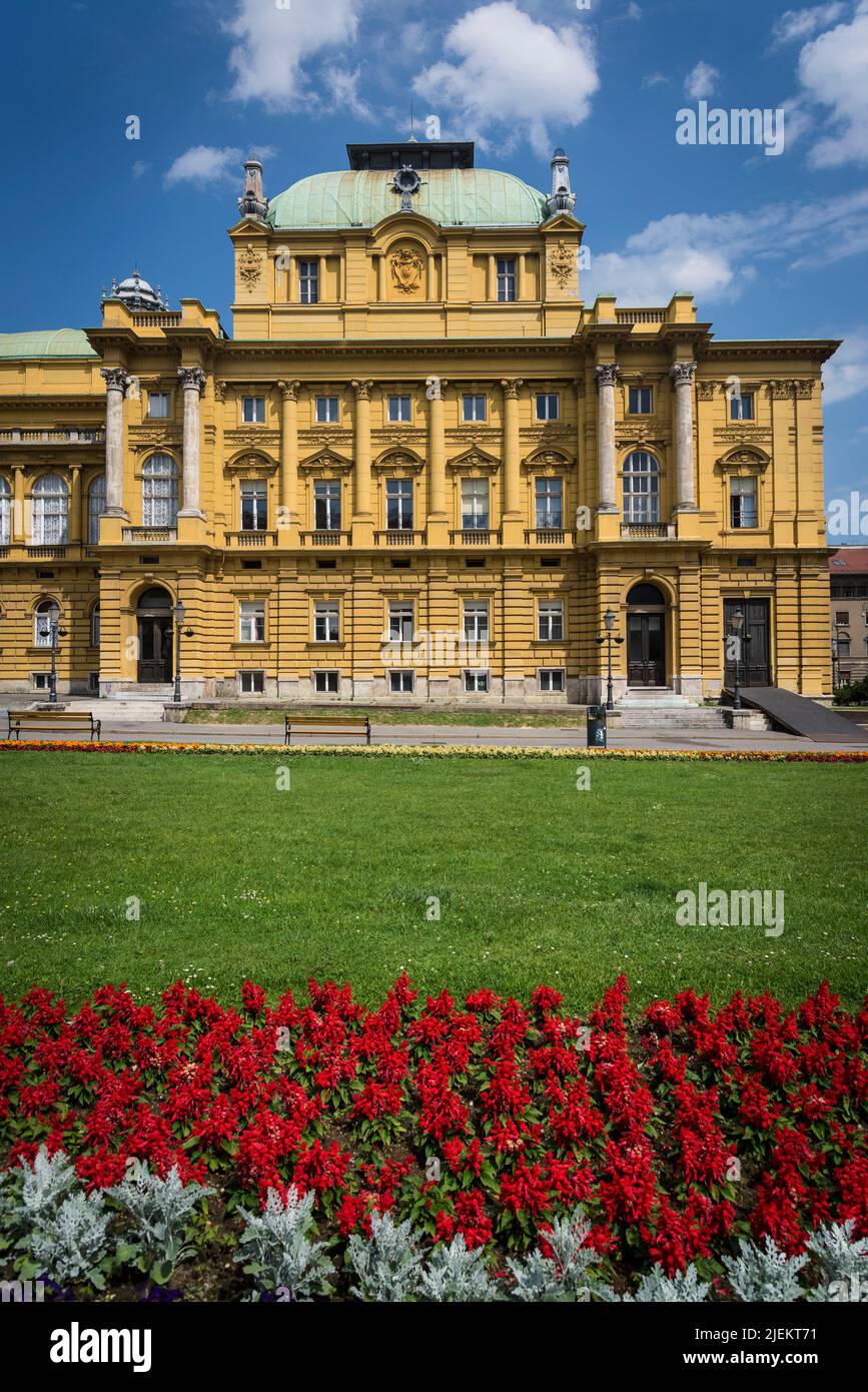 Croatian National Theatre, late 19th century building in Baroque ...