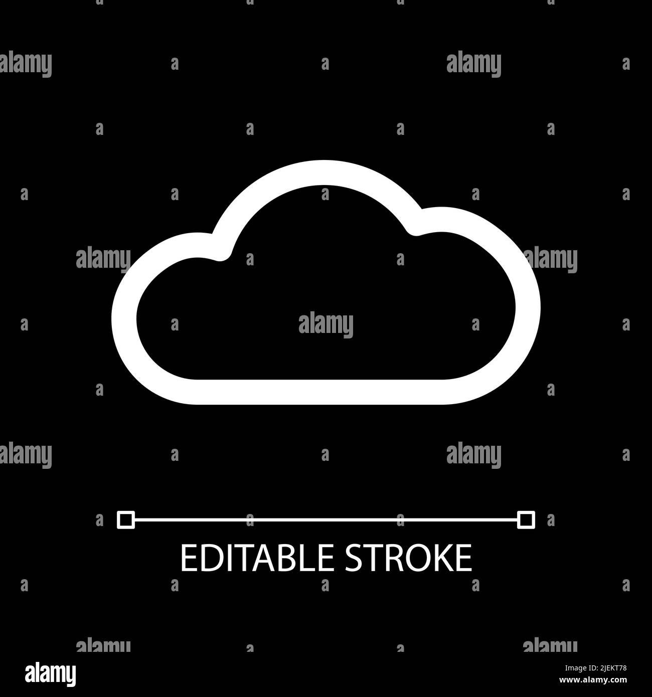 Cloud white linear ui icon for dark theme Stock Vector Image & Art - Alamy
