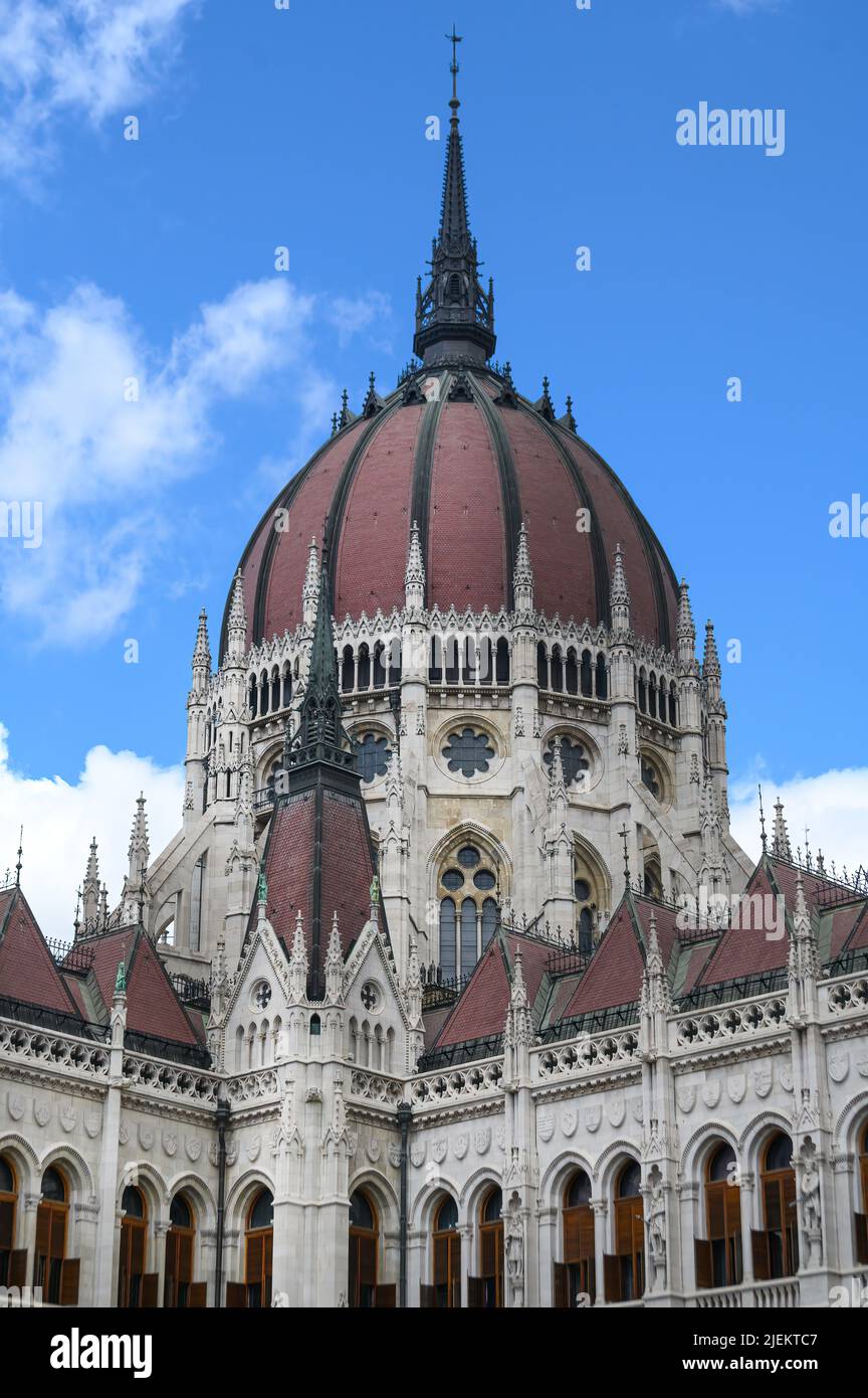 Hungarian Parliament building at spring in Budapest, Hungary Stock ...