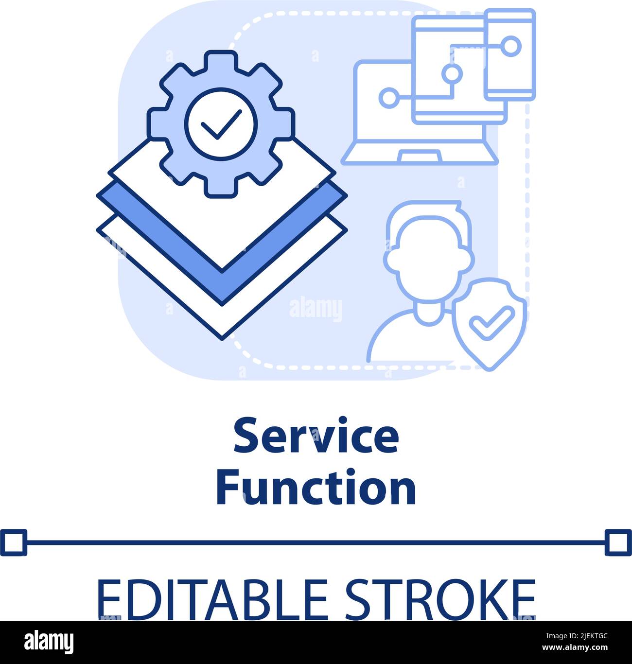 Service function light blue concept icon Stock Vector Image & Art - Alamy