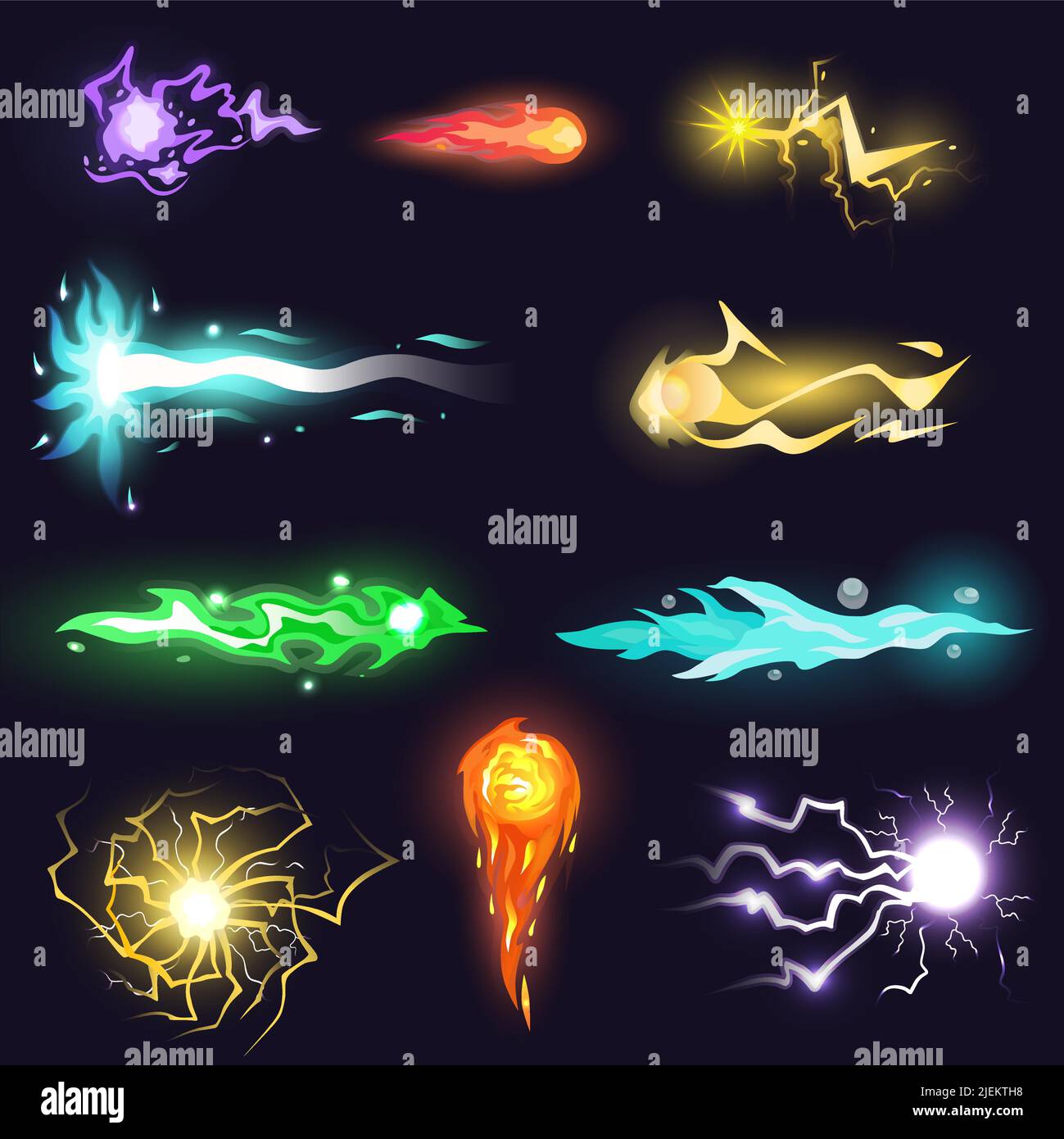 Cartoon Magic Energy Magical Laser Gaming Effect Force Futuristic Gun
