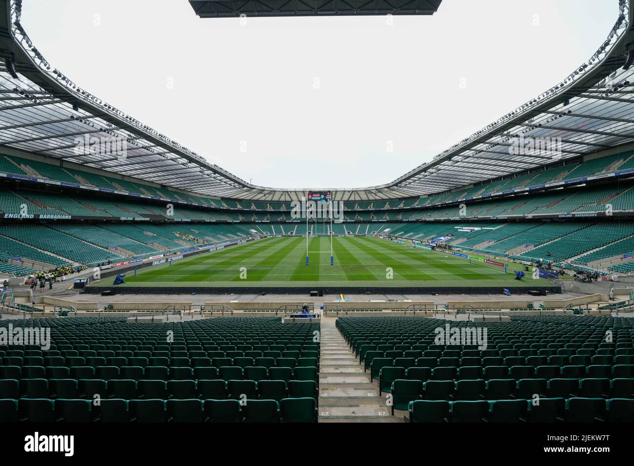 General view of Twickenham Stadium before the England -V- Barbarians ...