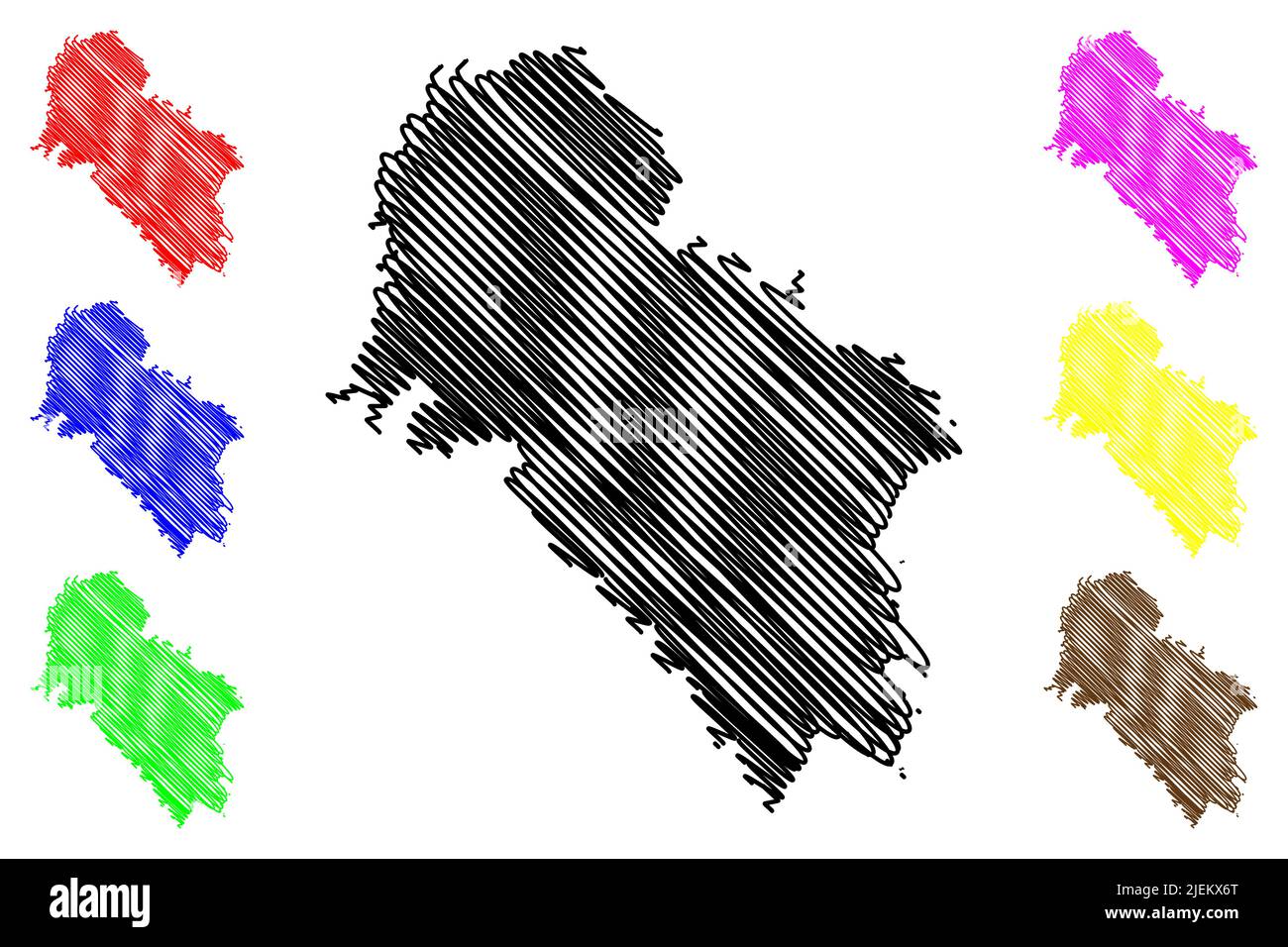 Ios island (Hellenic Republic, Greece, Cyclades archipelago) map vector ...