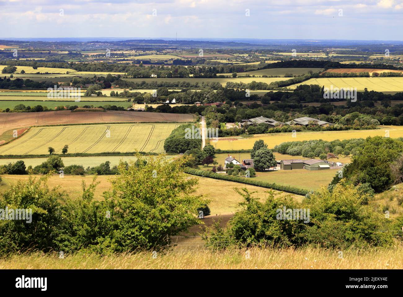 An English Rural Landscape in the Chiltern Hills in Buckinghamshire ...