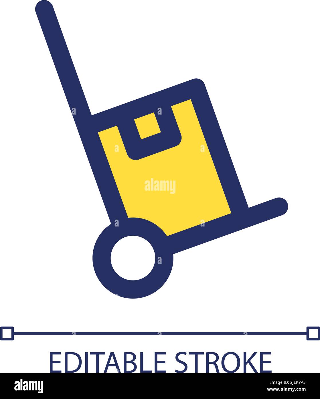 Dolly cart RGB color ui icon Stock Vector Image & Art - Alamy