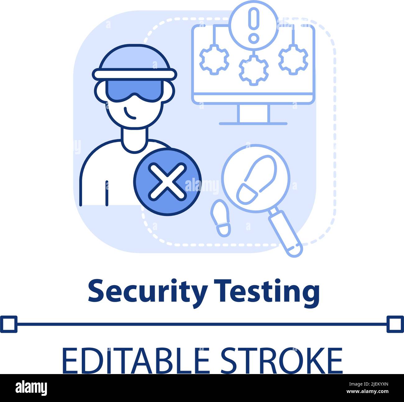 Security Testing Light Blue Concept Icon Stock Vector Image And Art Alamy
