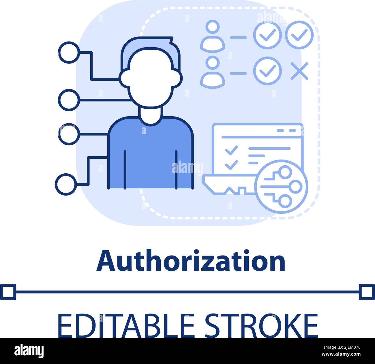 Authorization light blue concept icon Stock Vector Image & Art - Alamy