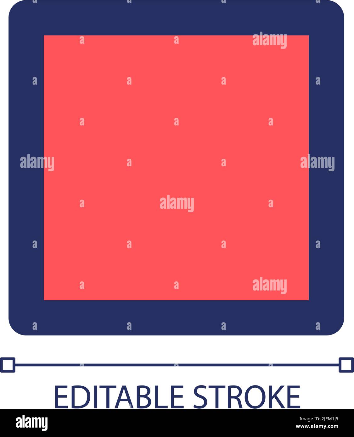 Stop button red RGB color ui icon Stock Vector Image & Art - Alamy