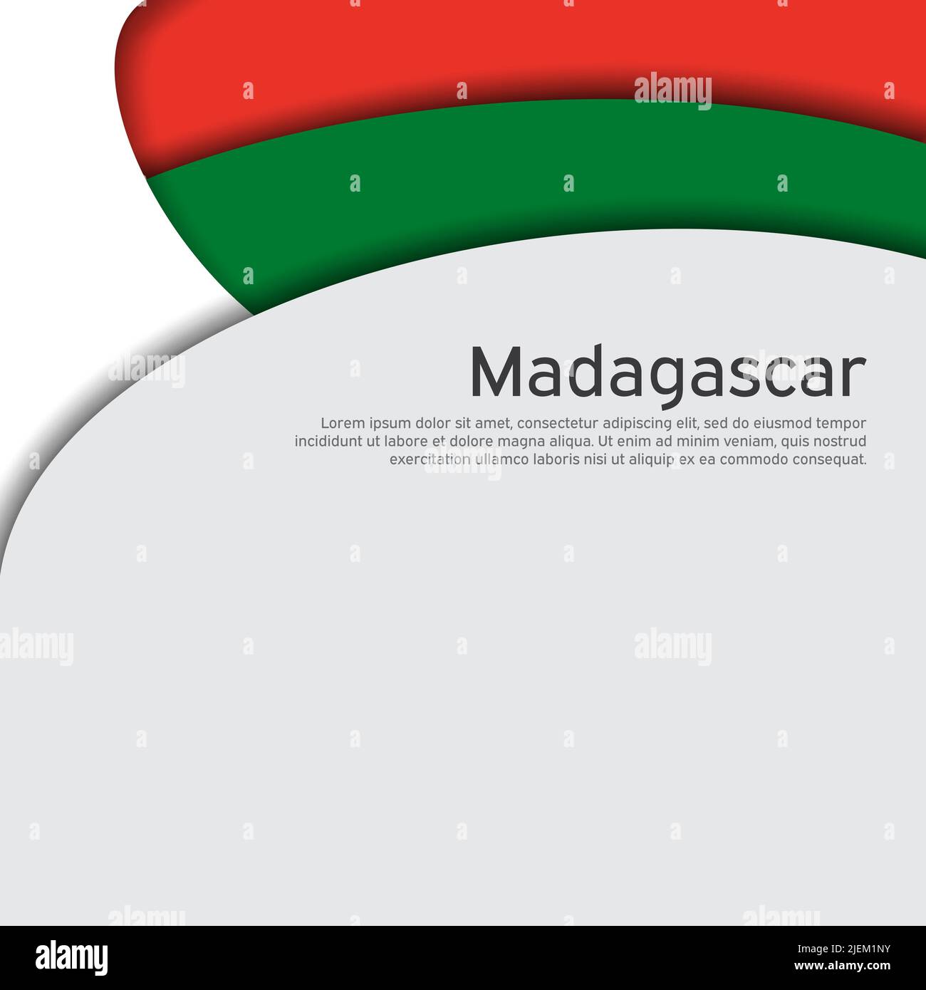 Abstract waving madagascar flag. State madagascar patriotic cover ...