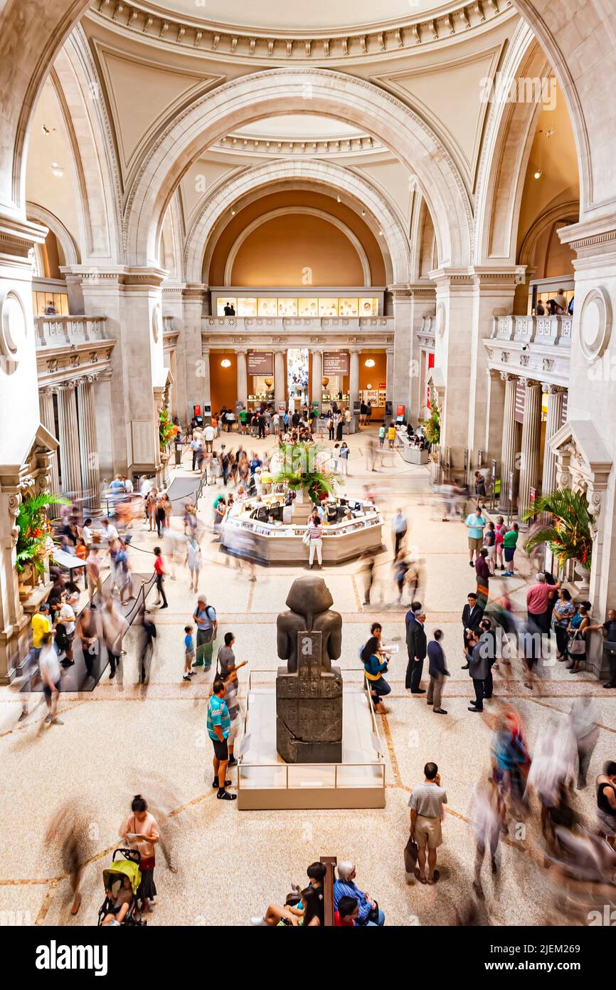 Metropolitan Museum of Art atrium interior in Manhattan, New York City ...