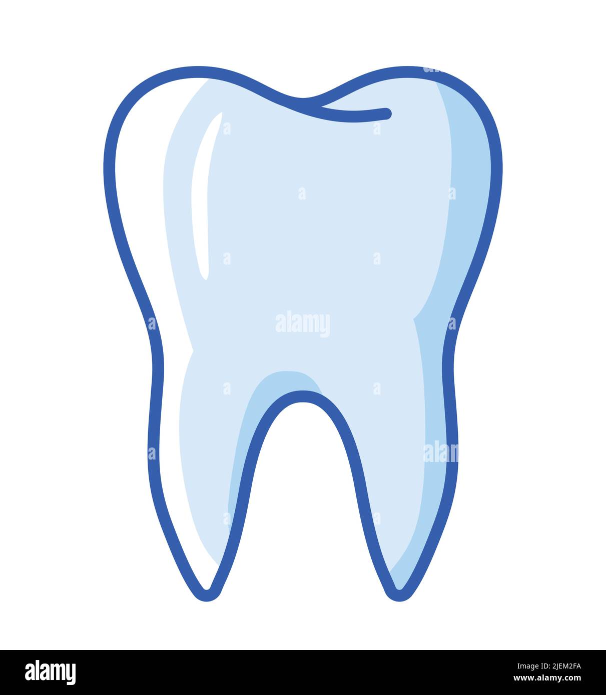 Tooth symbol blue white color vector icon Stock Vector Image & Art - Alamy