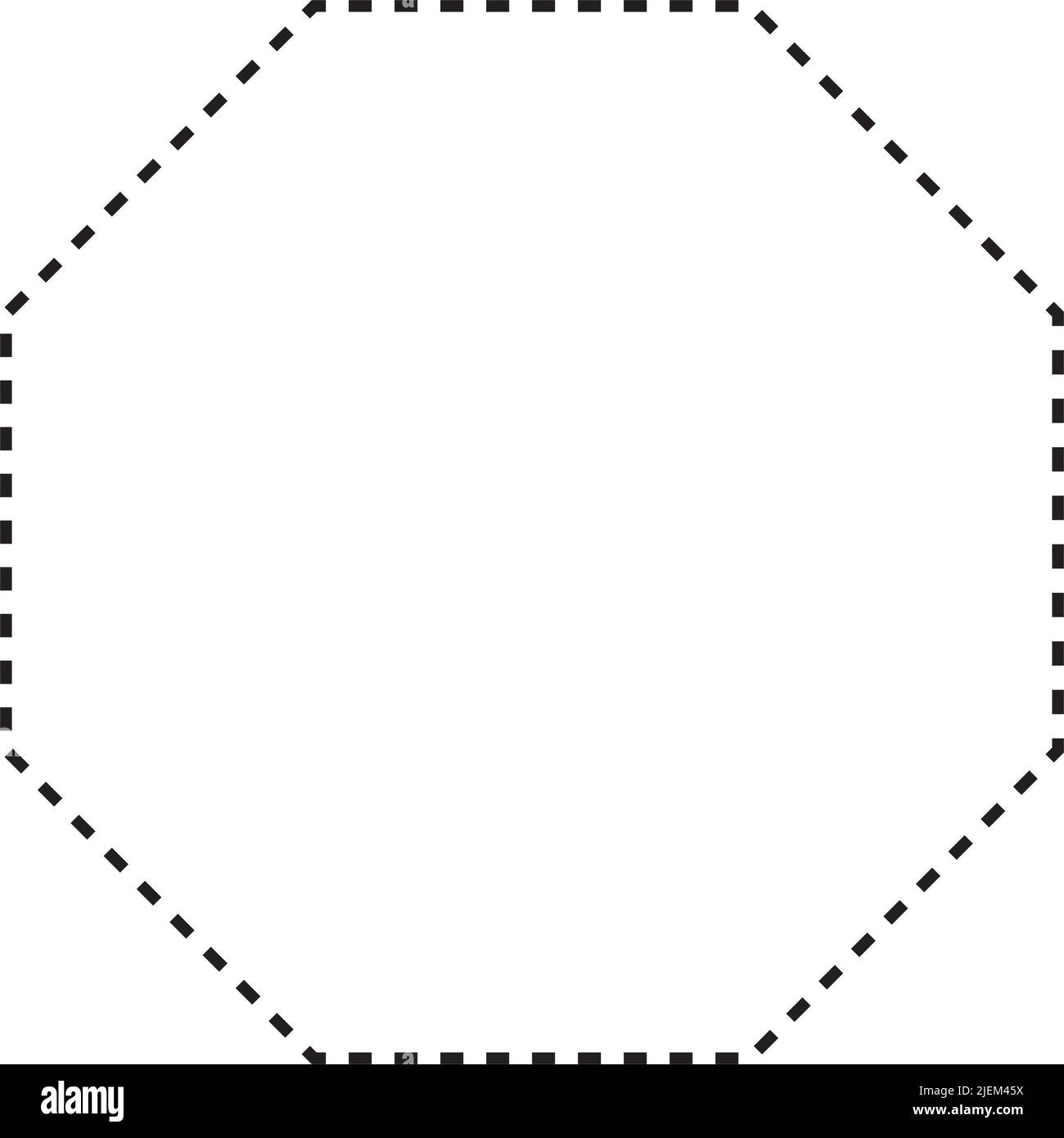 Octagon shape dashed symbol vector icon for creative graphic design ui ... Octagon shape dashed symbol vector icon for creative graphic design ui ...