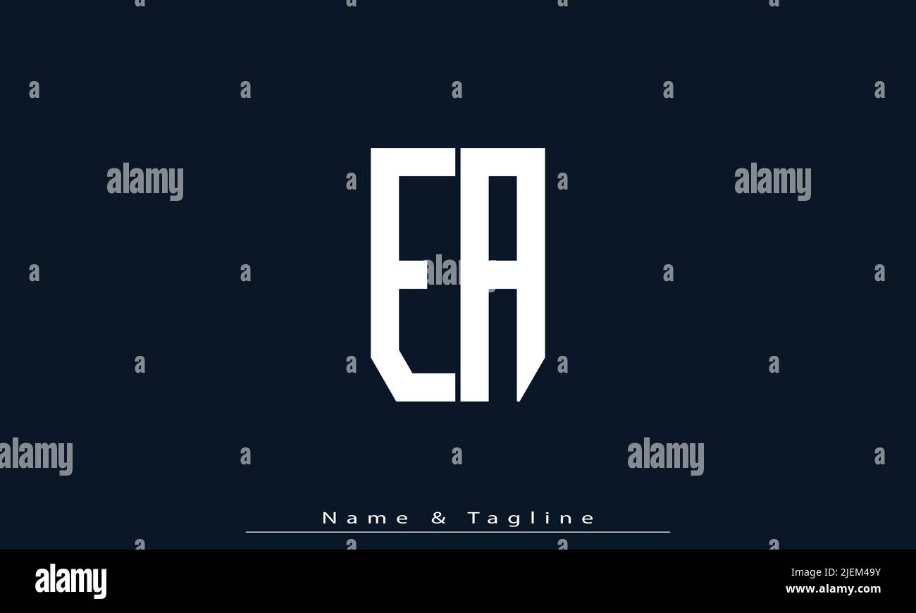Alphabet letters Initials Monogram logo EA , AE Stock Vector Image ...