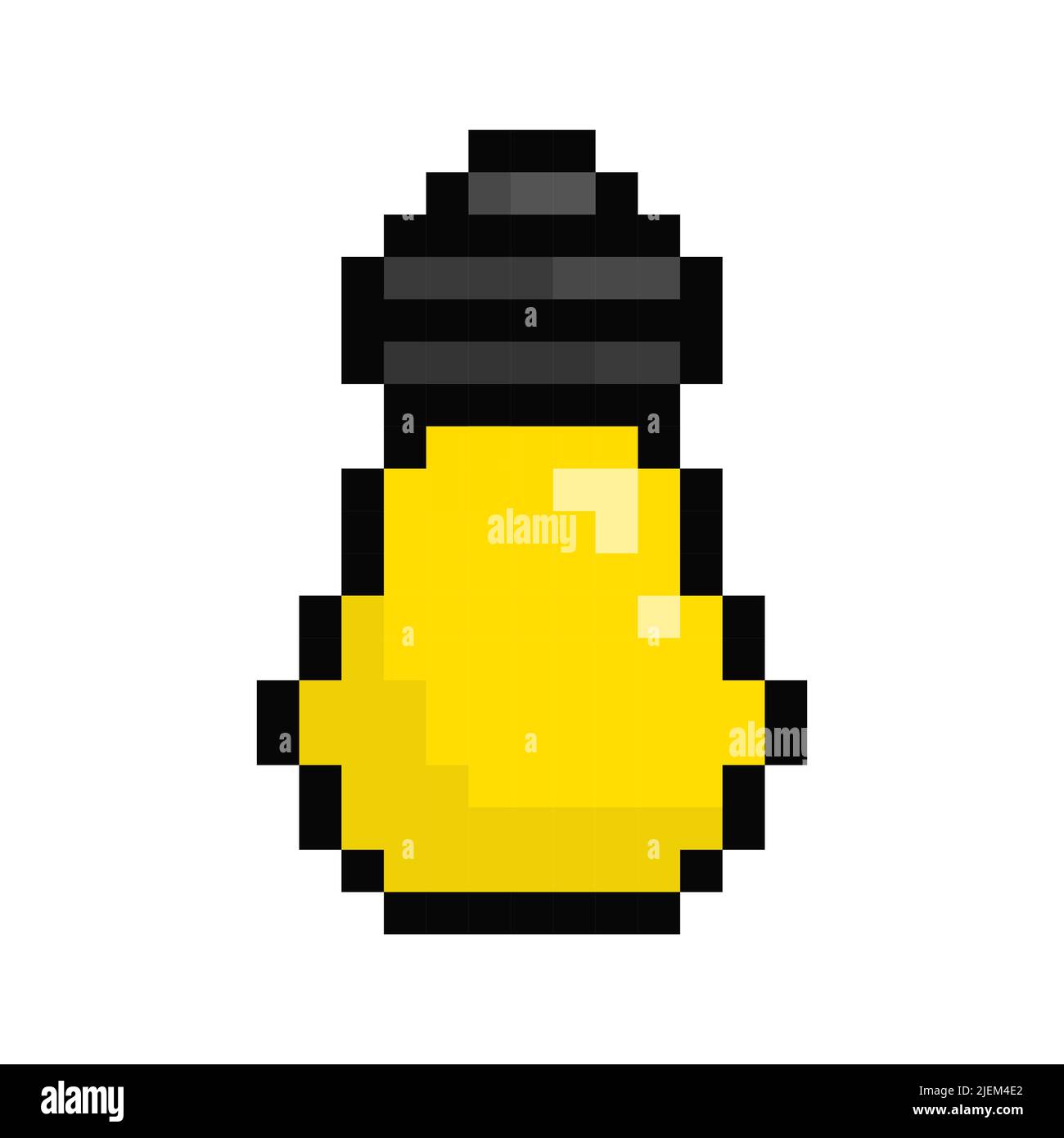 Pixelated light bulb icon. Cute light bulb icon isolated. Vector ...