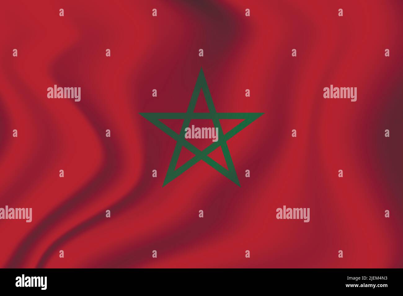 Flag of Morocco. Moroccan national symbol in official colors. Template ...