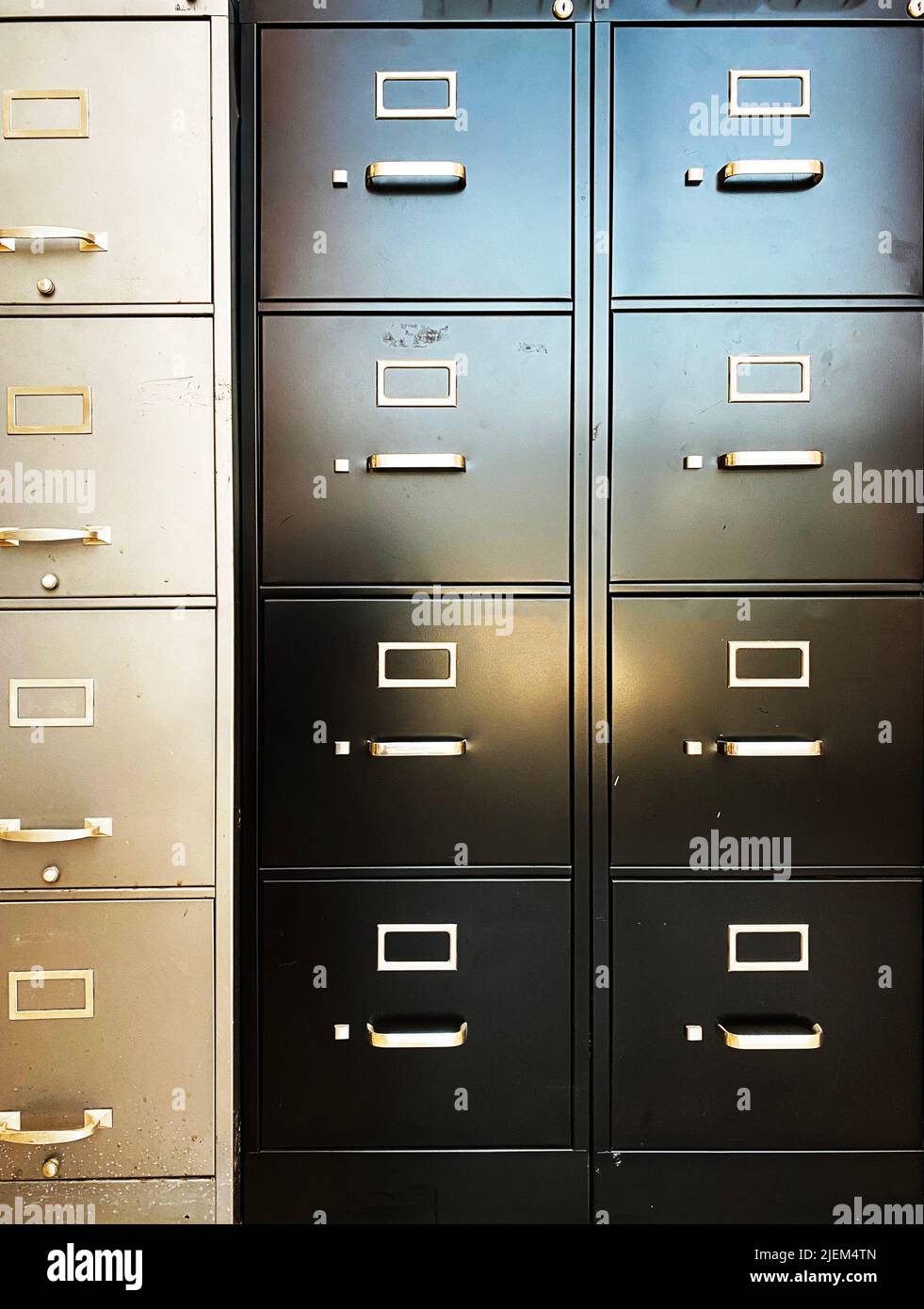 Rows and columns of filing cabinets Stock Photo - Alamy