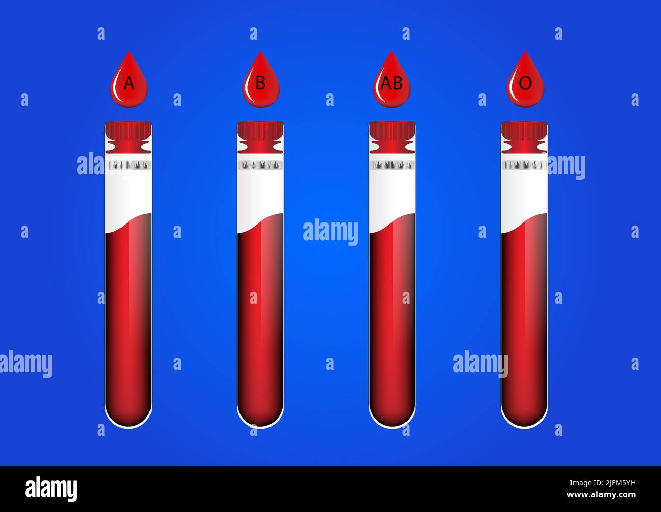 BLOOD TUBE with separation blood type vector illustration Stock Vector ...