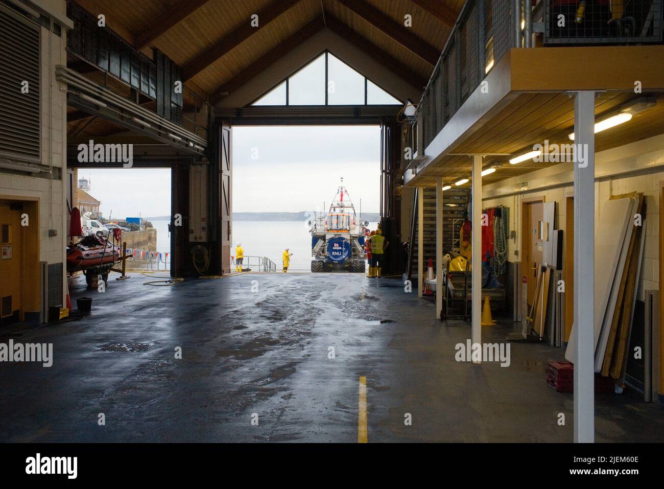 Inside lifeboat station hi-res stock photography and images - Alamy