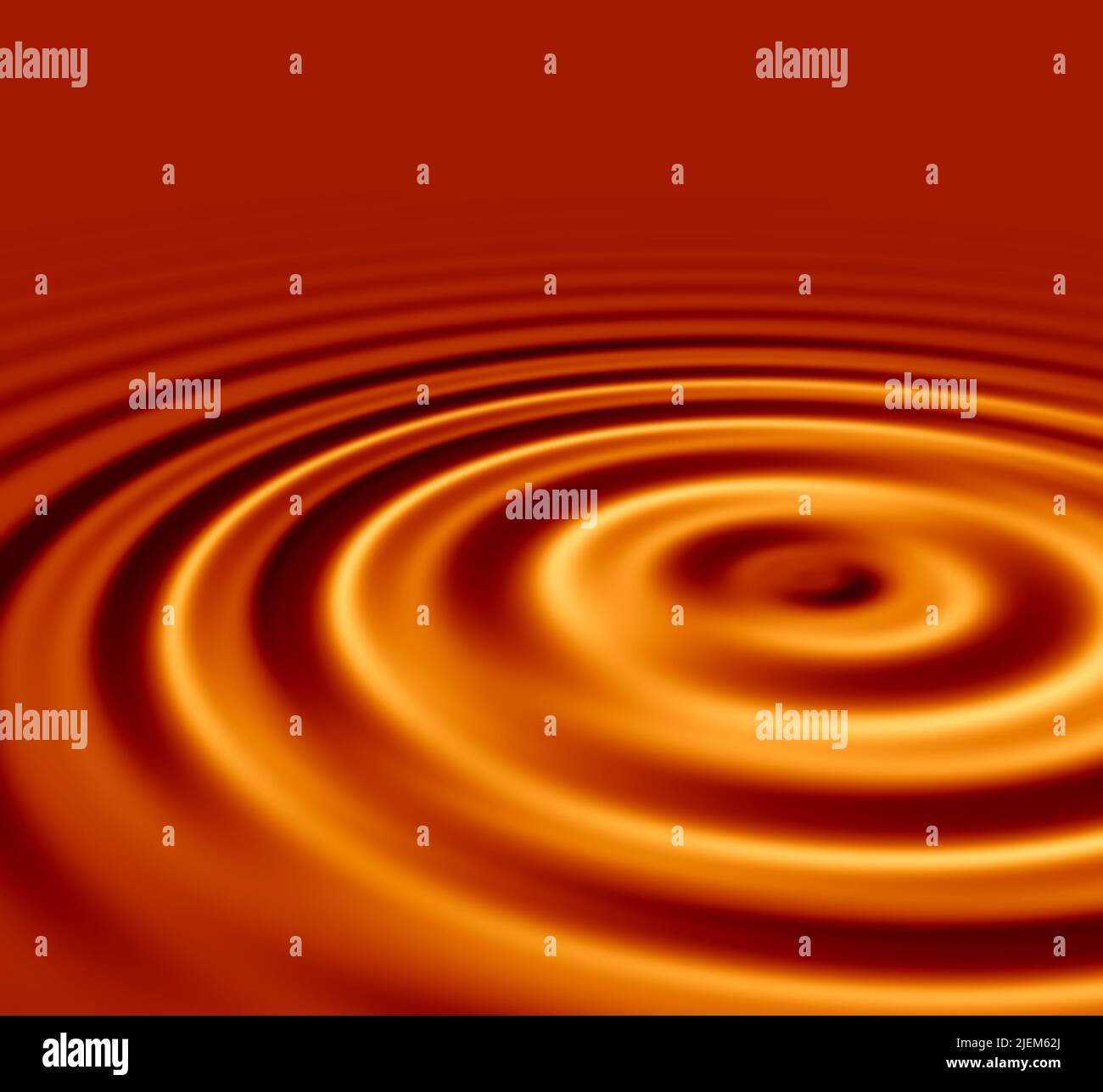 Zoom in on a ripple effect and pattern on a golden water surface ...