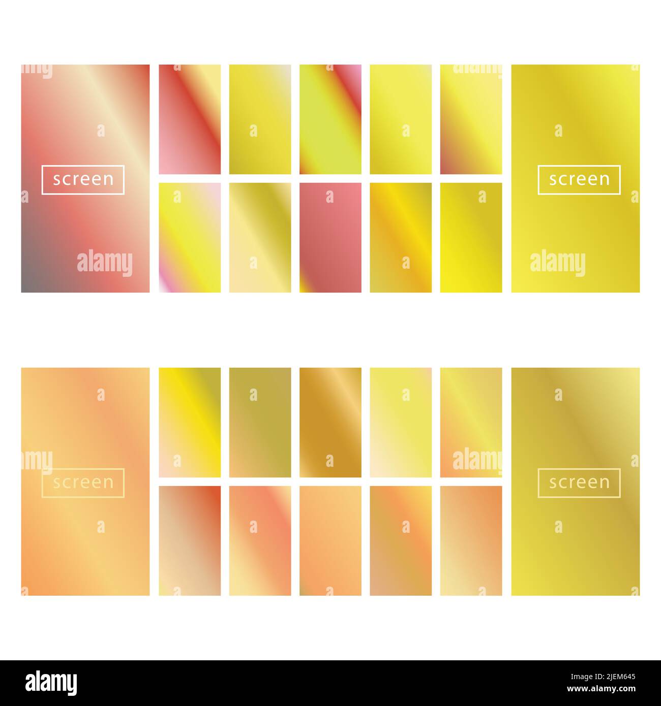 Mobile screen lock display collection of colorful backgrounds in trendy ...