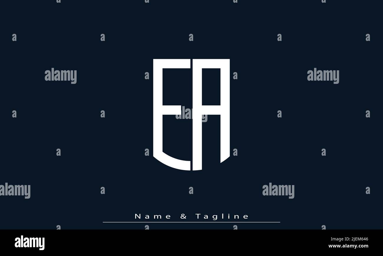 Alphabet letters Initials Monogram logo EA , AE Stock Vector Image ...