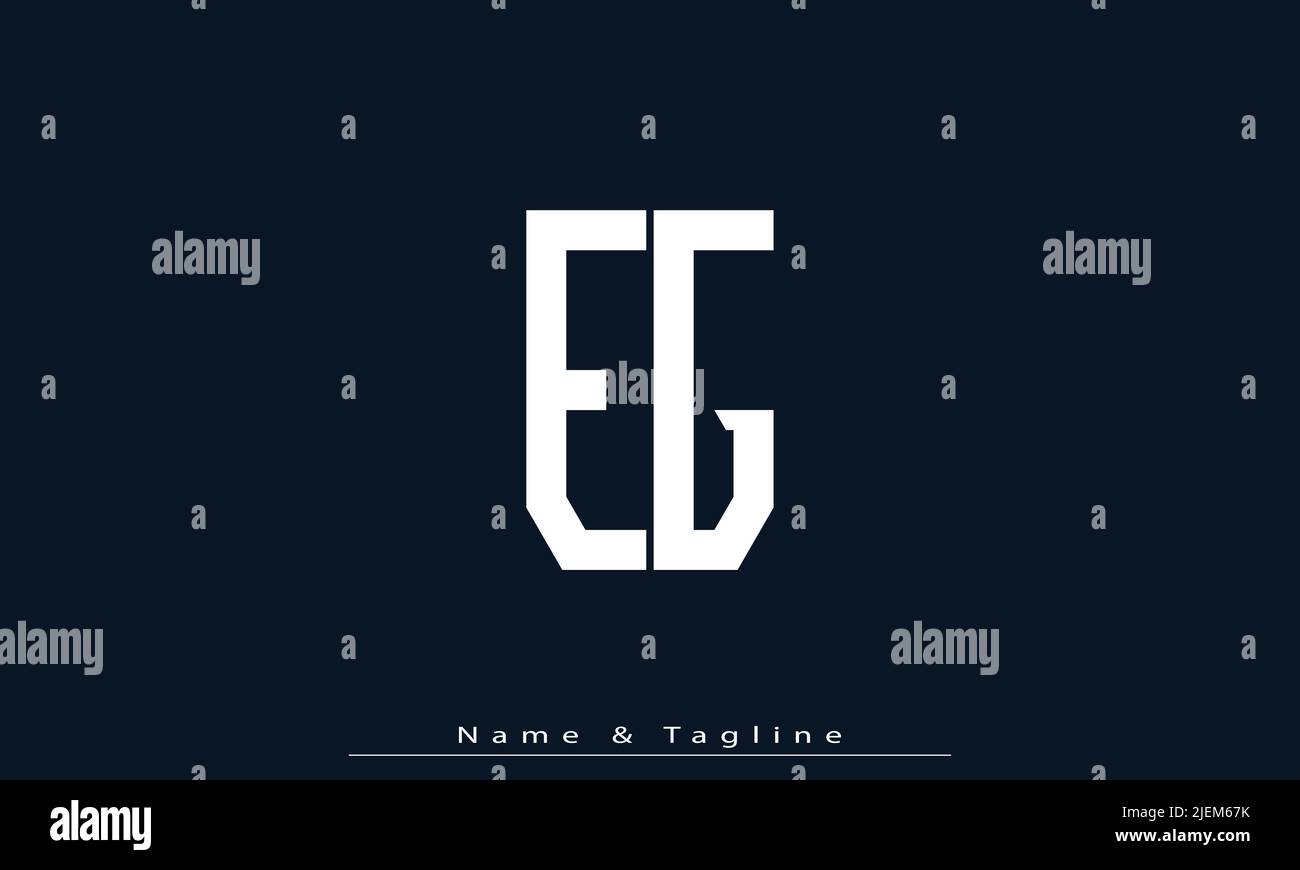 Alphabet letters Initials Monogram logo EG , GE Stock Vector Image ...