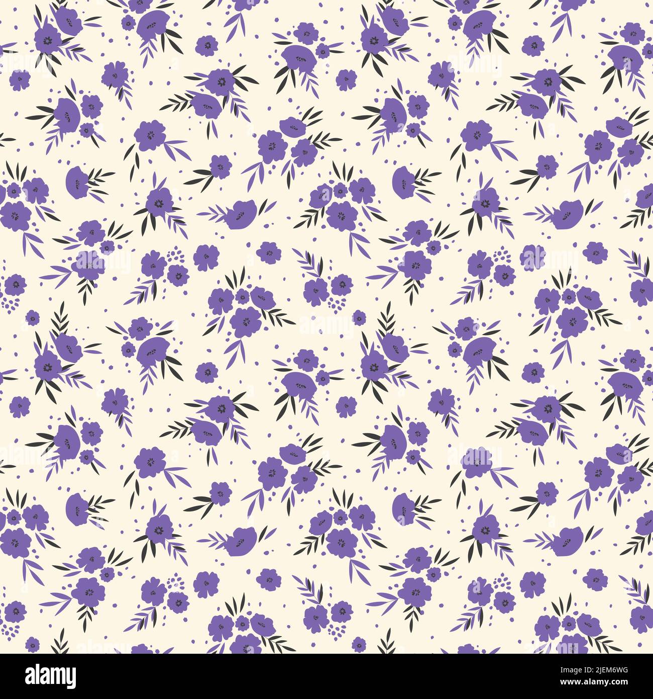 Seamless floral pattern based on traditional folk art ornaments ...
