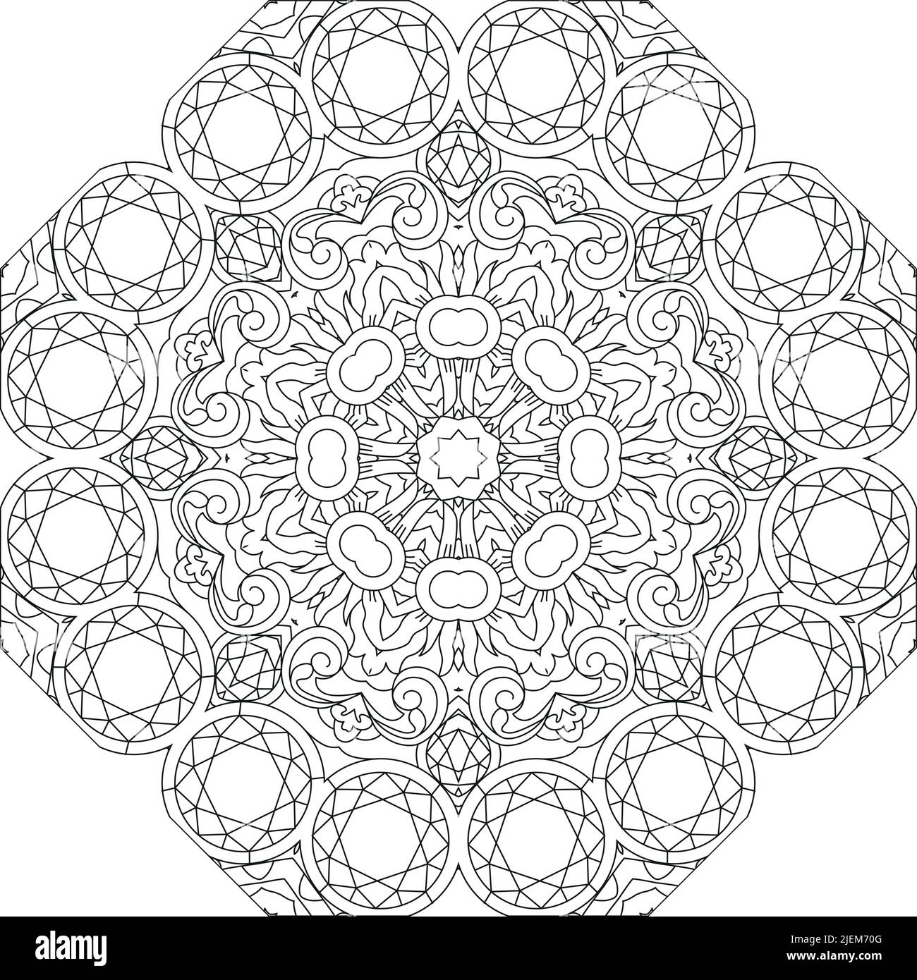 Vector Adult Coloring Book Textures. Hand-painted art design. Adult ...