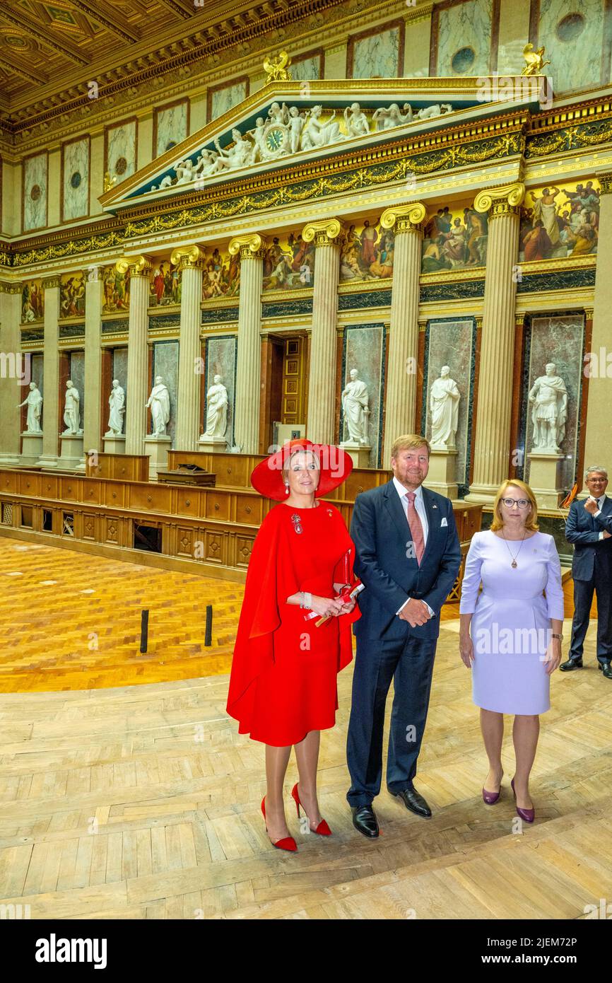 King Willem-Alexander and Queen Maxima of the Netherlands arriving at ...