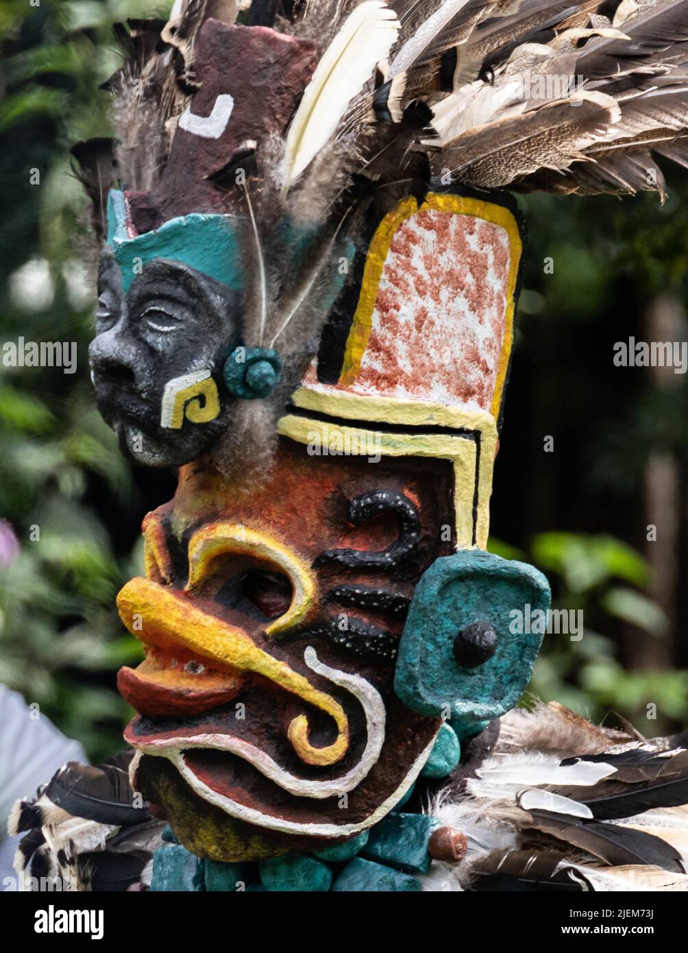 Demonstration of an ancient Mayan Priest performing a ceremony near ...