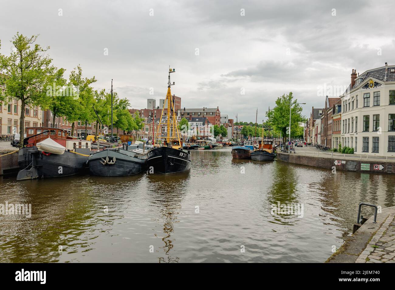 Groningen a student city in the province of Groningen, with canals and ...
