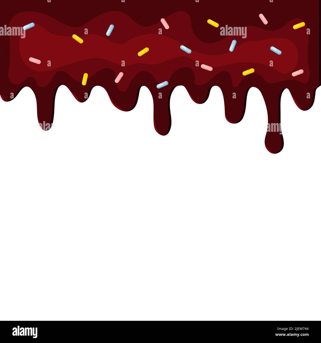 Spreadable Chocolate Cream with Colorful Sprinkles Background Stock ...