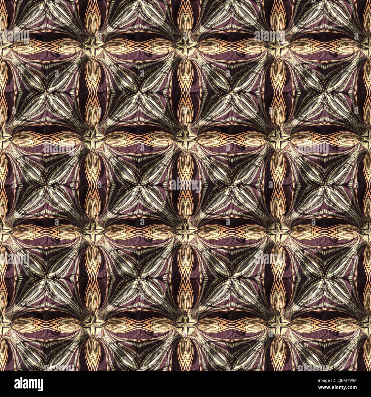 Earthy colours Victorian antique geometric seamless pattern in ...