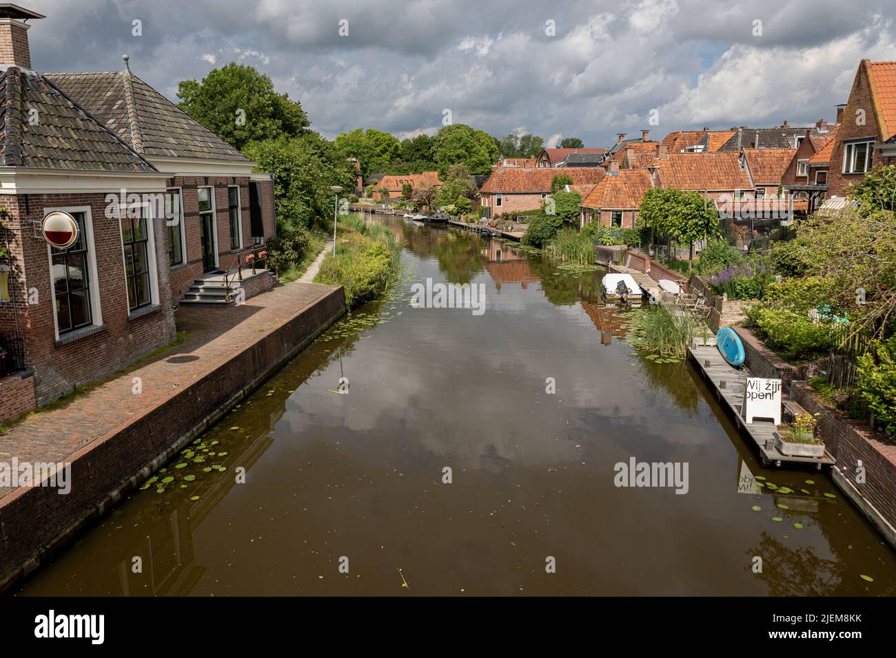 The village of Winsum in the province of Groningen, with beautiful ...