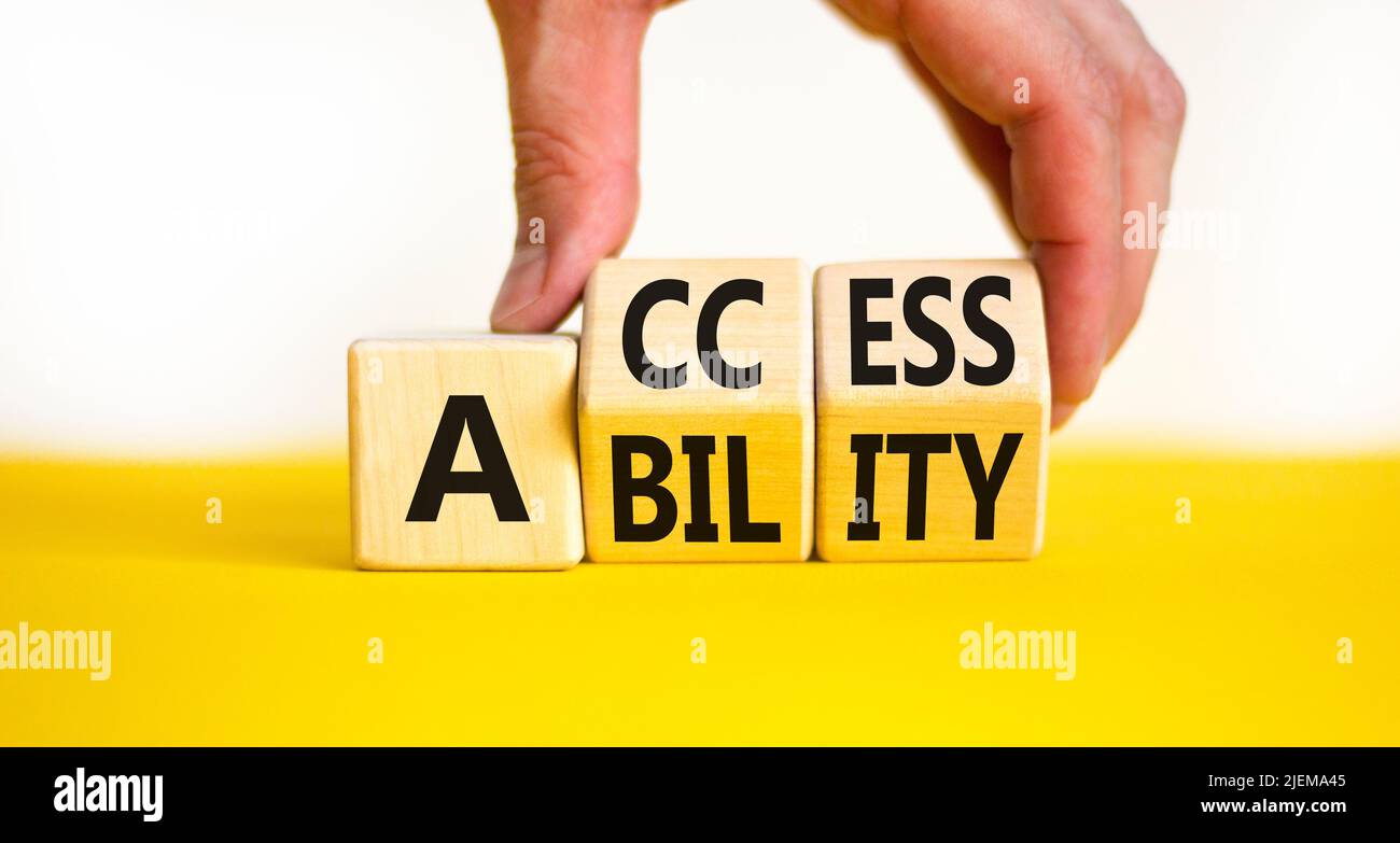 Access and ability symbol. Concept words Access and Ability on wooden ...