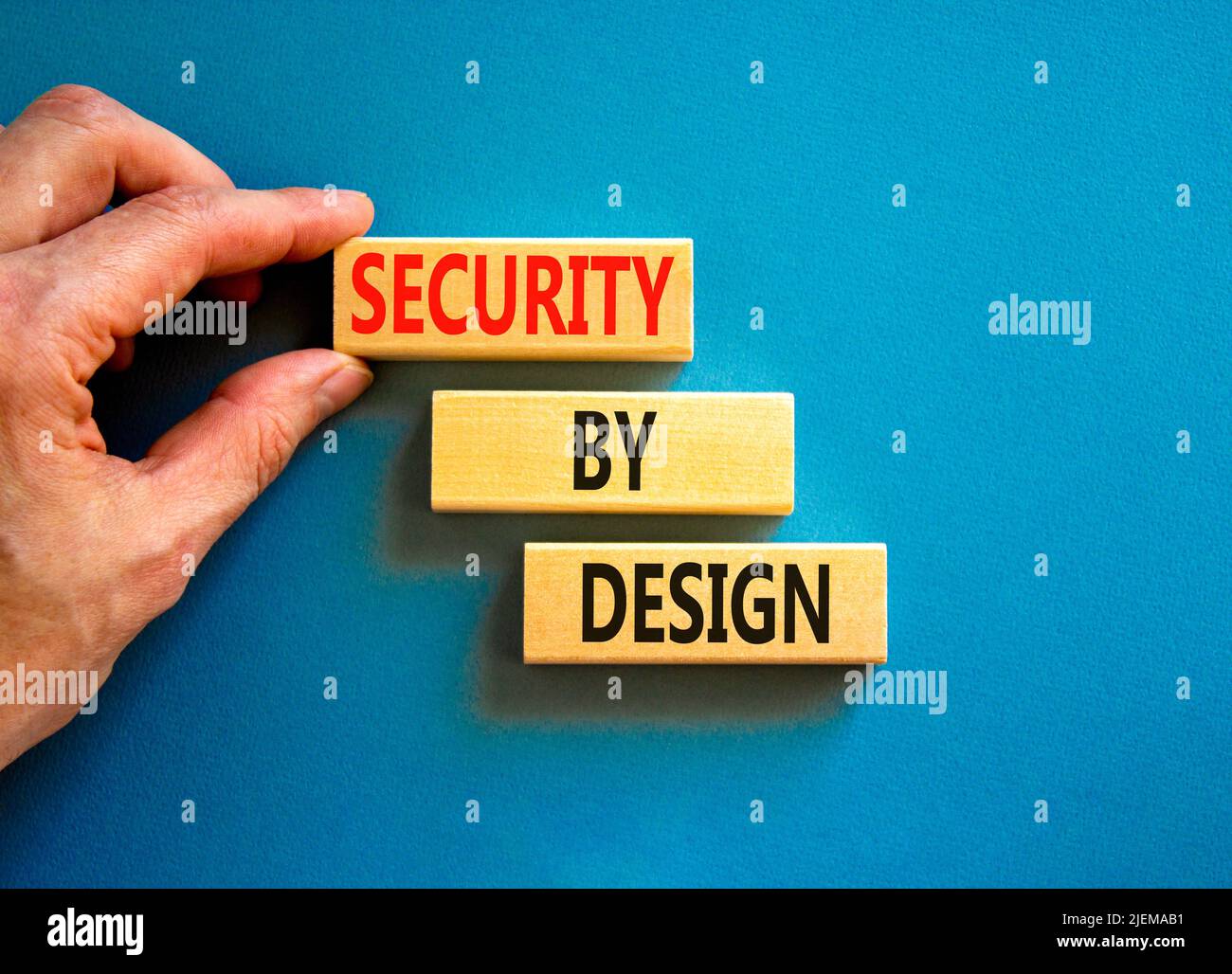 Security by design symbol. Concept words Security by design on wooden ...