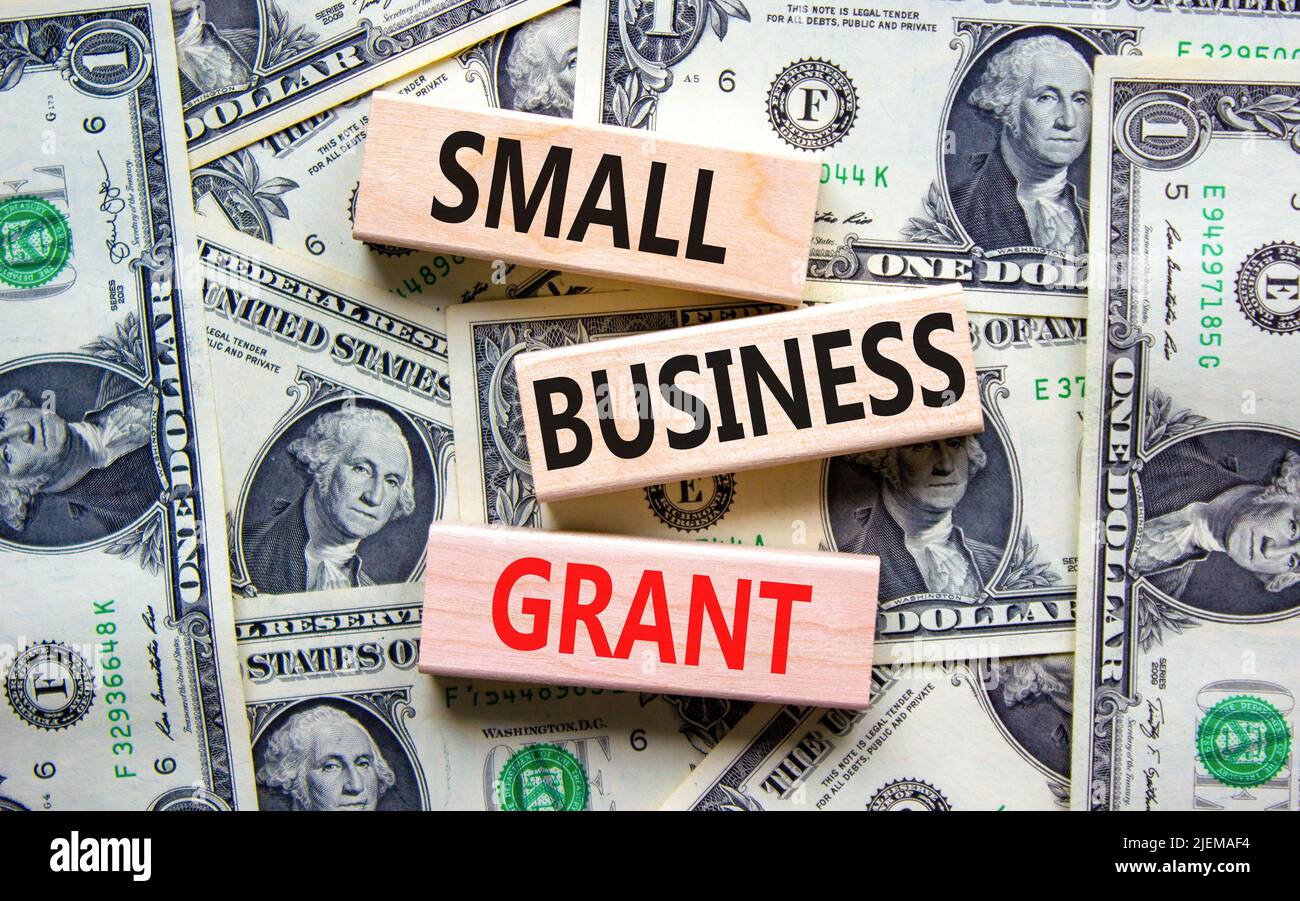 Small business grant symbol. Concept words Small business grant on ...