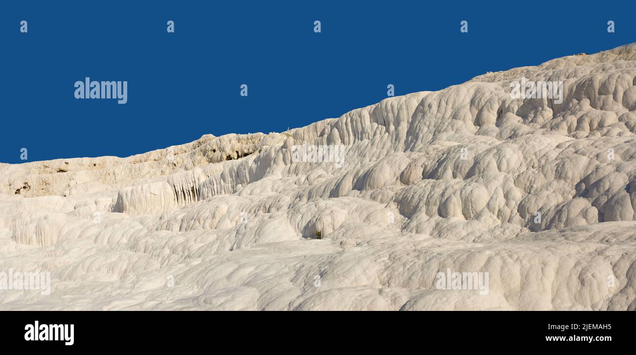 Landscape of the Travertine pools and terraces in Pamukkale Turkey ...