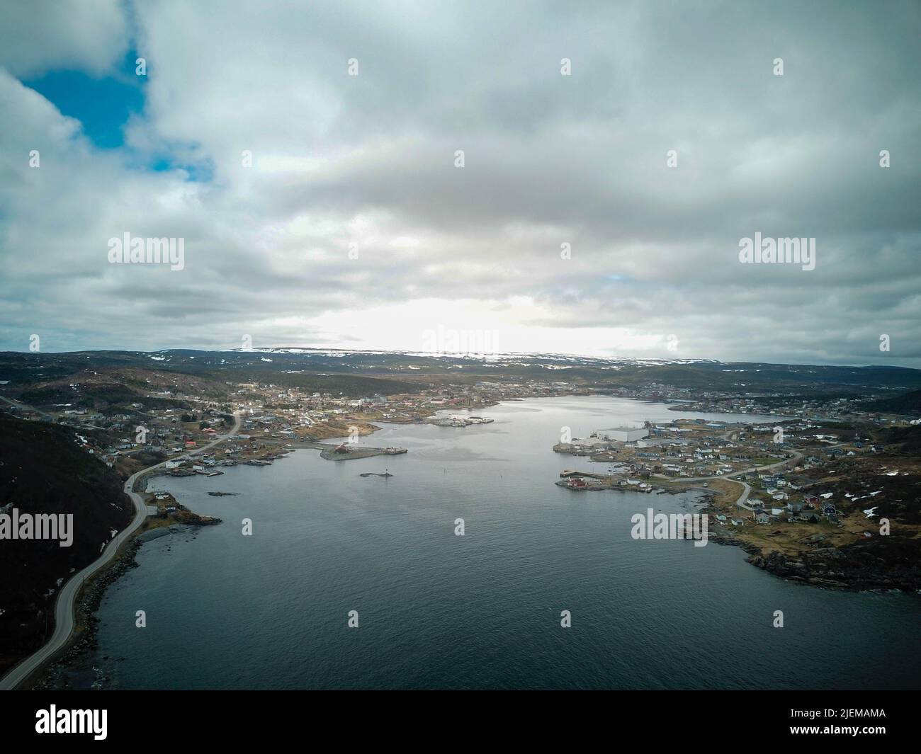 St Anthony newfoundland landscape by aerial Stock Photo - Alamy