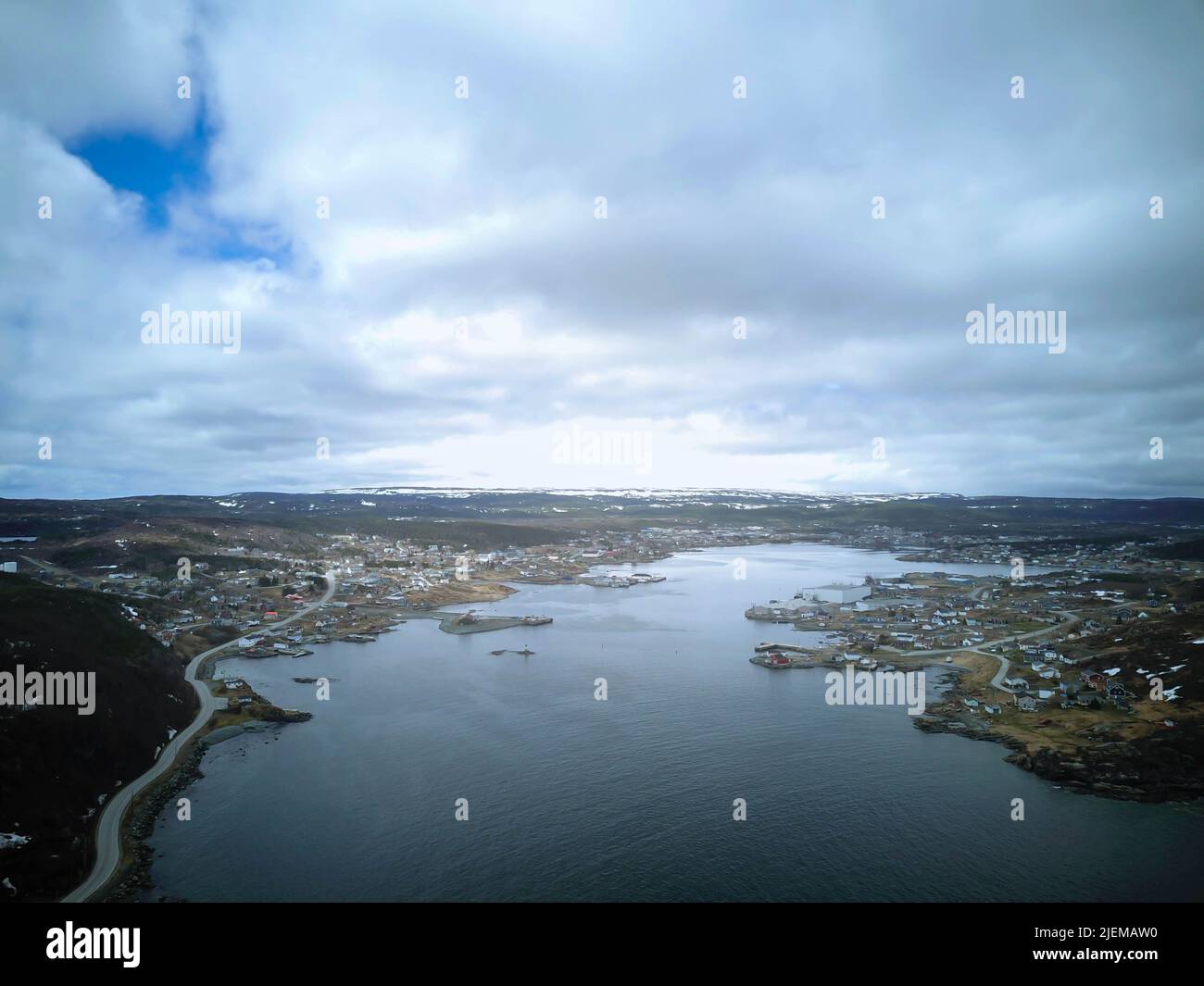 The settlement of St. Anthony in Northern Newfoundland Stock Photo - Alamy