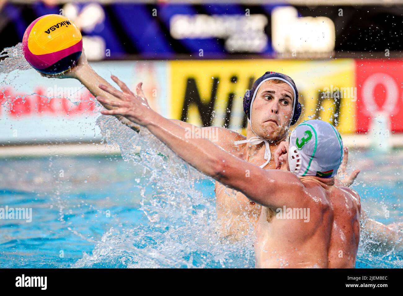 BUDAPEST, HUNGARY - JUNE 27: Jake Ehrhardt of United States, Nialli ...